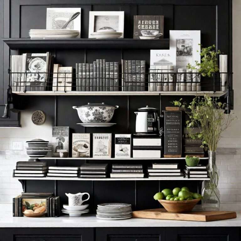 45 Excellent ideas for black and white kitchen decor